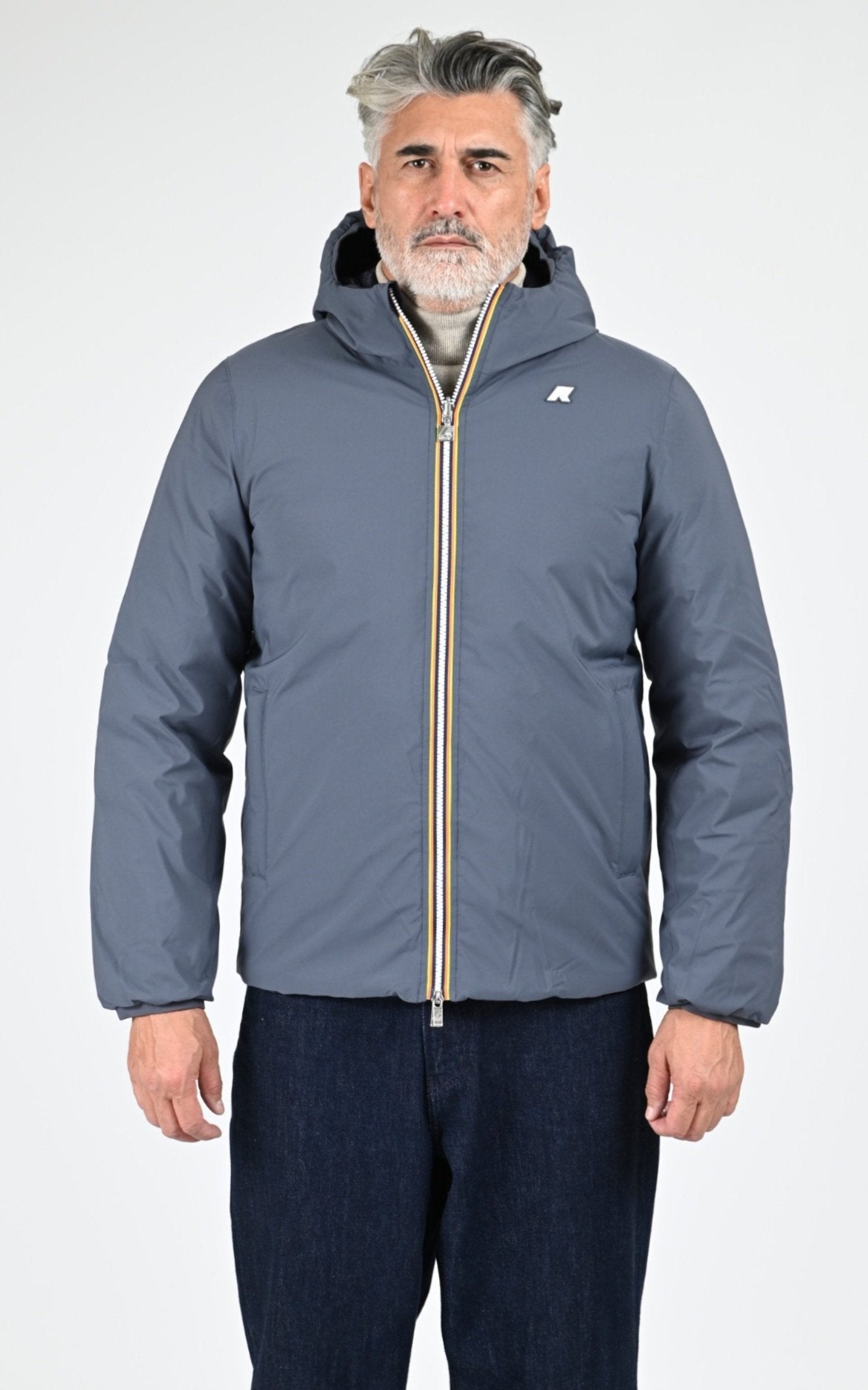 Parka 2-en-1 réversible Jack St Thermo bleu K-way - La Canadienne